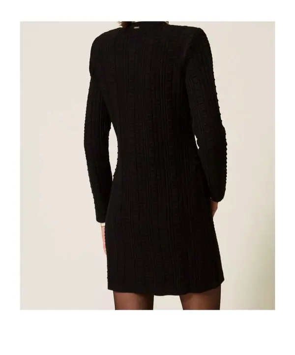 TWINSET Short Button-front Dress With Stand Collar