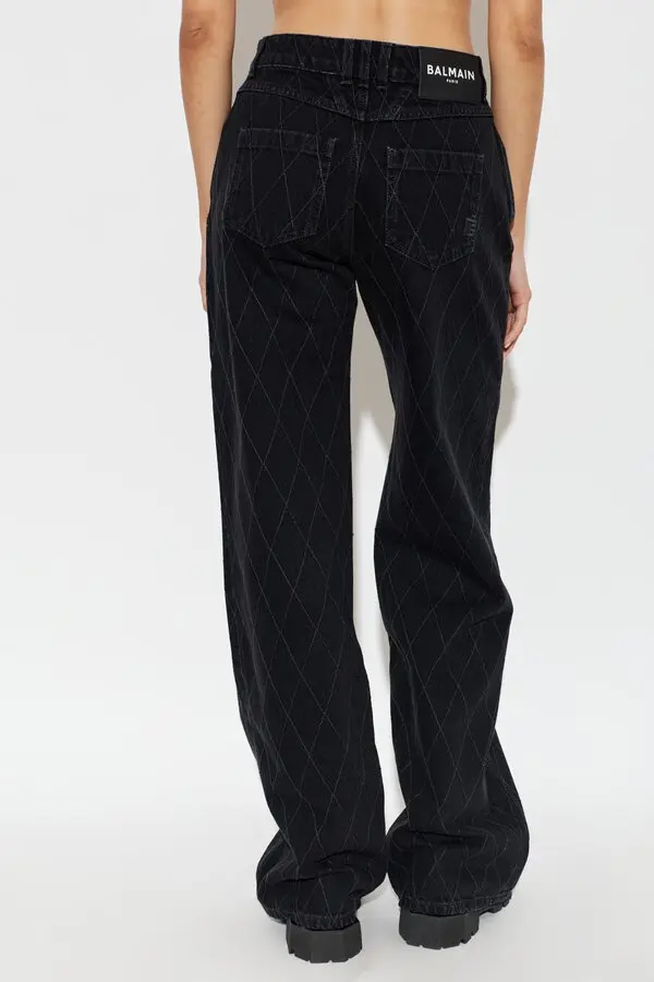 Balmain Diamond Quilted Jeans