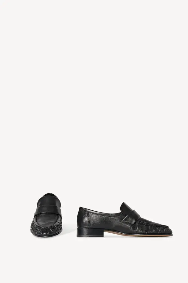 THE ROW Pleated Penny Flat Loafer