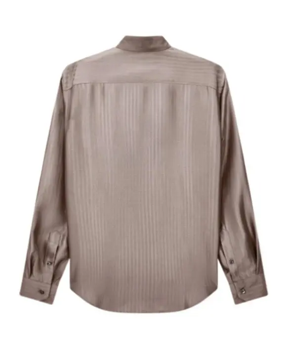 Giorgio Armani Herringbone Pattern Shirt - Brown