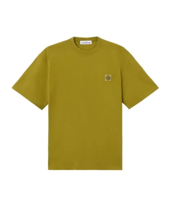 Stone Island Regular-fit T-shirt With Compass Patch - Cactus