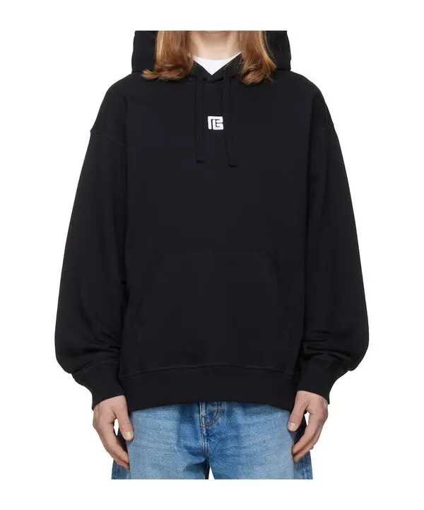Balmain Long-sleeve Hooded Sweatshirt