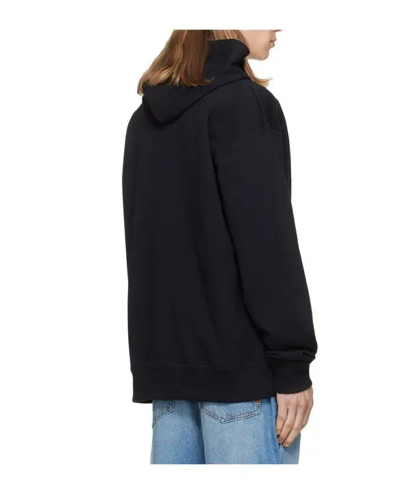 Balmain Long Sleeve Hooded Sweatshirt With Drawstring And Kangaroo Pocket - No