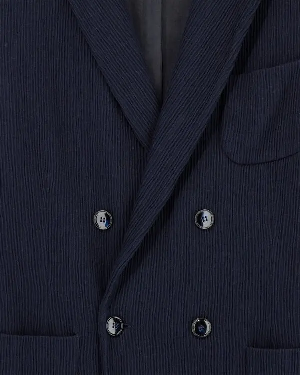 Giorgio Armani Blazer Regular Fit In Seersucker Jersey