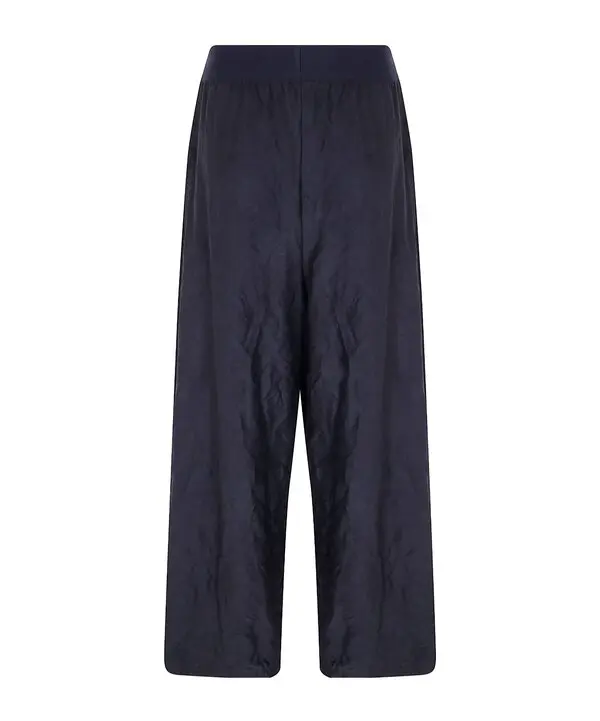 MARIA CALDERARA Elastic Waist Casual Trousers - Black