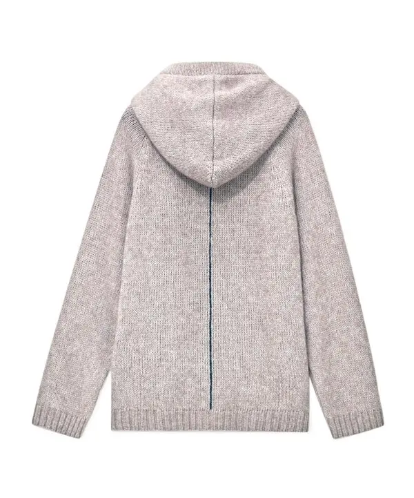 Giorgio Armani Sweater Oversized Plain Knit In Alpaca And Wool