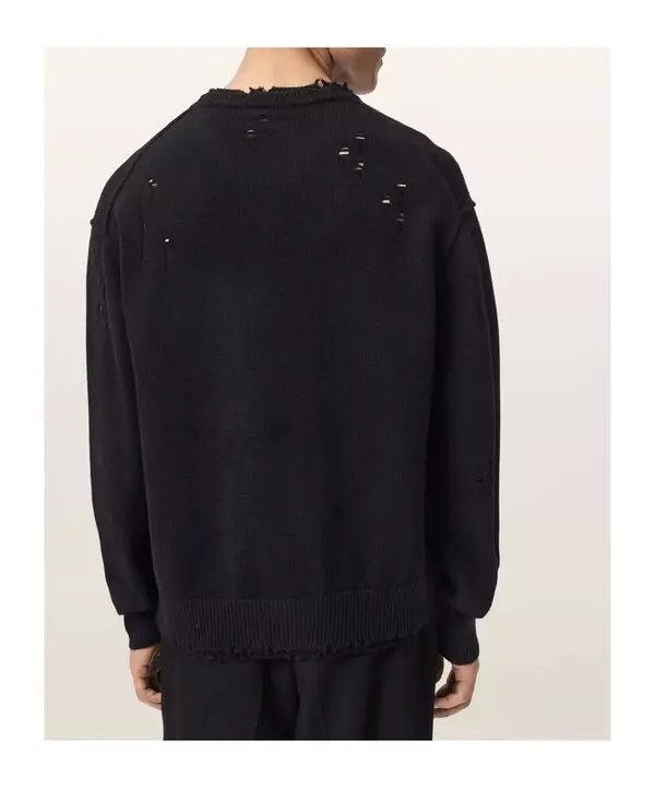 ALLSAINTS Wolf Distressed Wool Blend Knit Top
