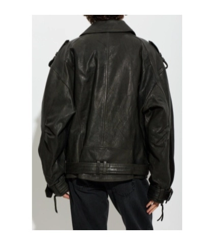Balmain Long-sleeve Leather Jacket