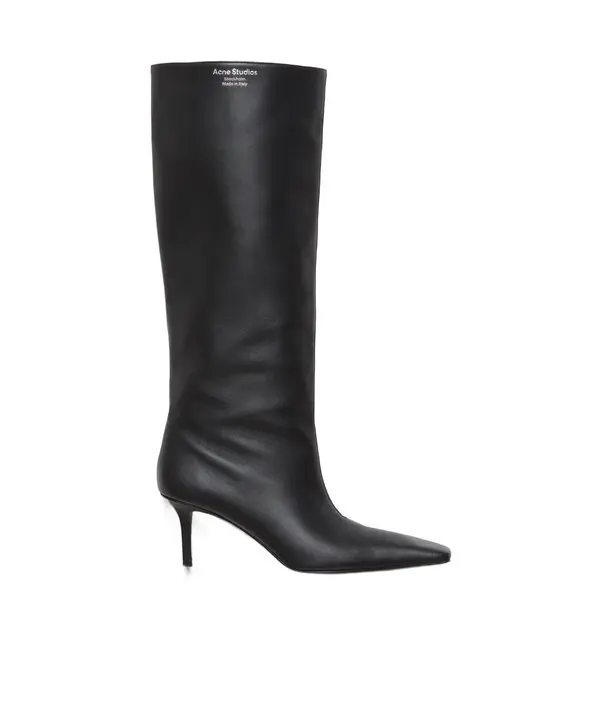 Acne Studios Logo Debossed High Heel Boots