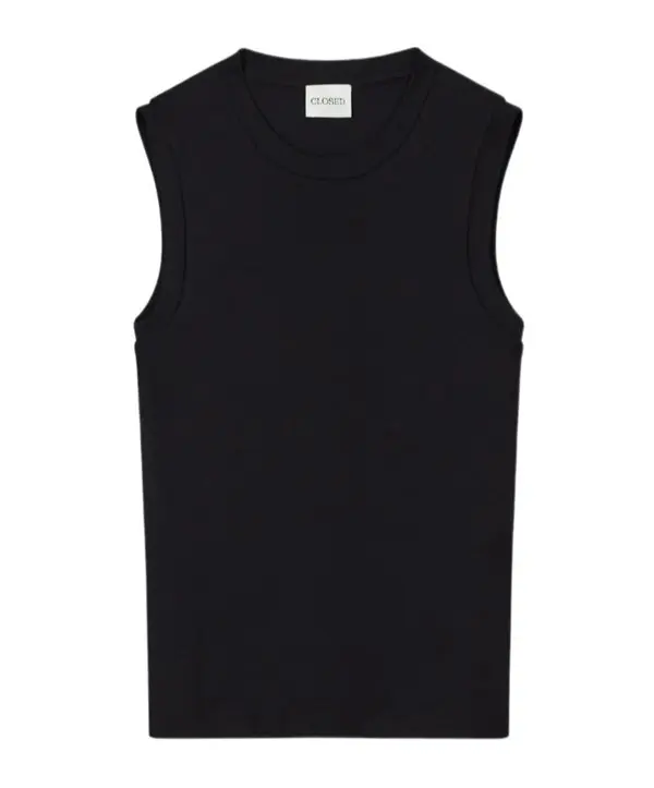 Closed Crew-neck Sleeveless Top
