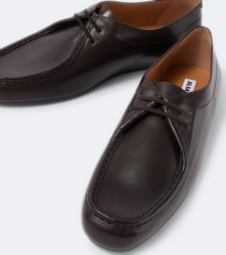 JIL SANDER Leather Lace-up Flats