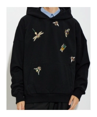 Balmain Long-sleeve Hooded Sweatshirt