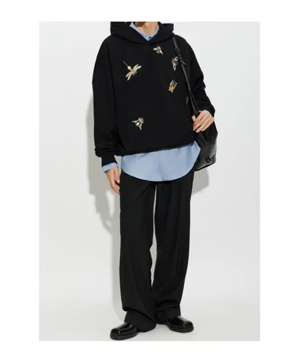 Balmain Long-sleeve Hooded Sweatshirt