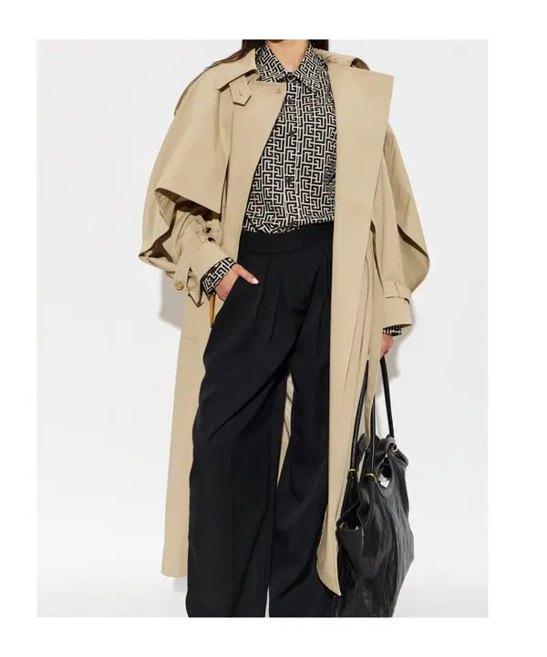 Balmain Collared Long-sleeved Coat