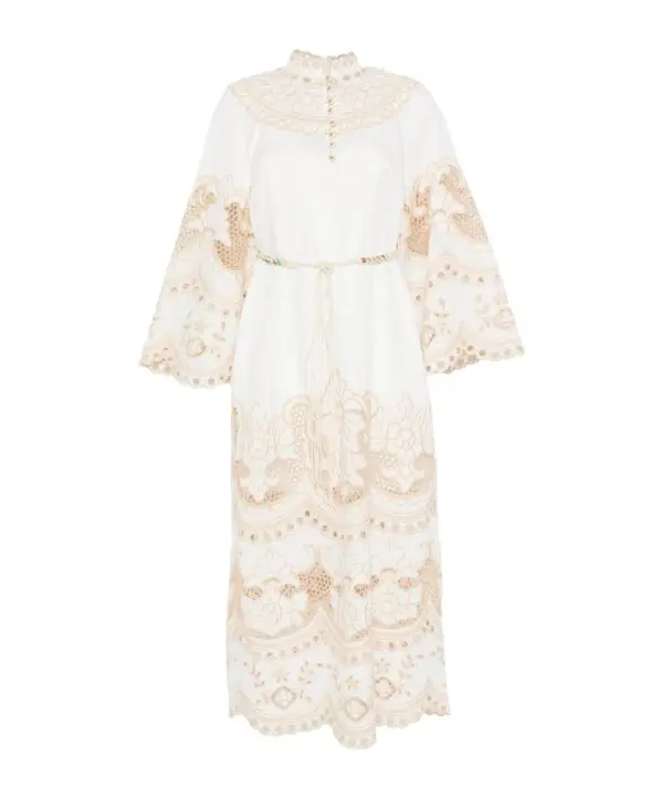 Zimmermann Embroidered Midi Dress