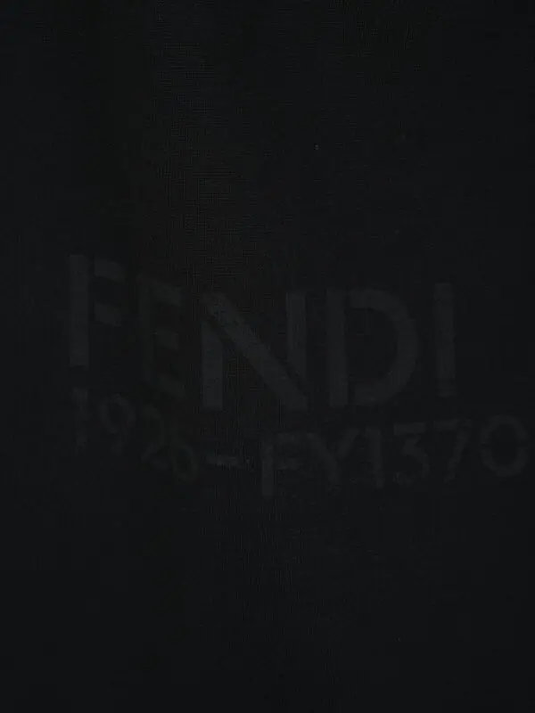 Fendi Logo Printed Crewneck T-shirt - Black
