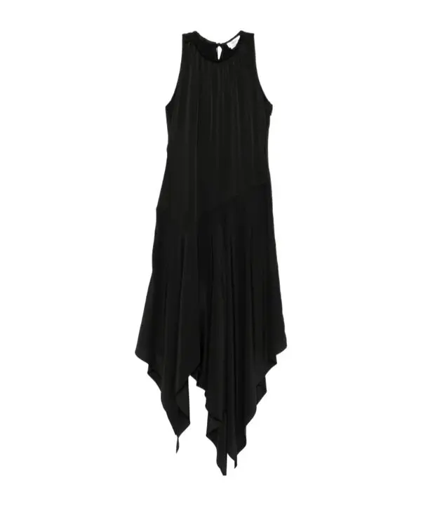 Alexander McQueen Handkerchief-hem Halterneck Midi Dress - Black