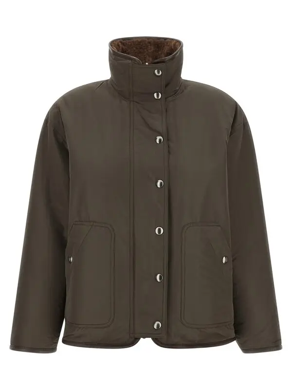 Brunello Cucinelli Fuzzy Reversible Jacket - Chocolate-colored
