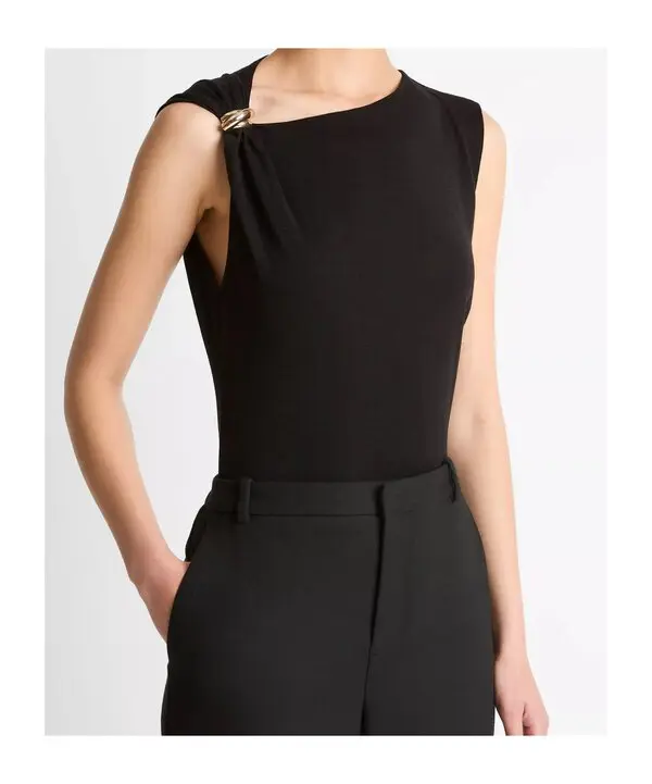 Vince Draped Gathered Blouse