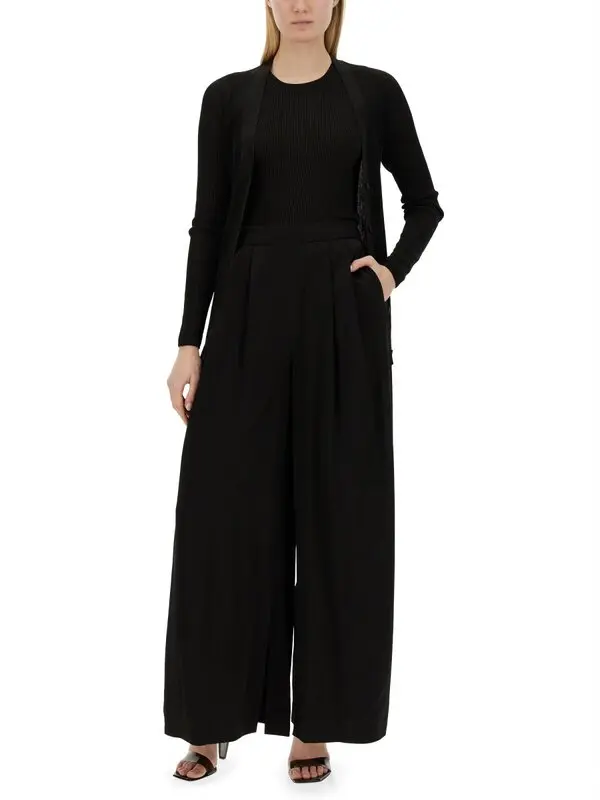 Fabiana Filippi Ribbed V-neck Long-sleeved Sweater