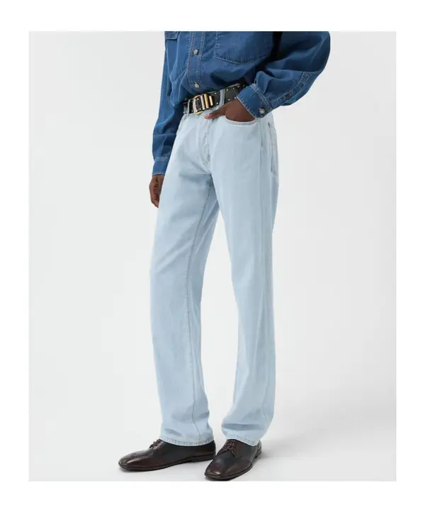 Versace Straight Leg Chambray Jeans