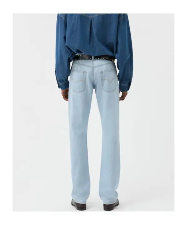 Versace Straight Leg Chambray Jeans