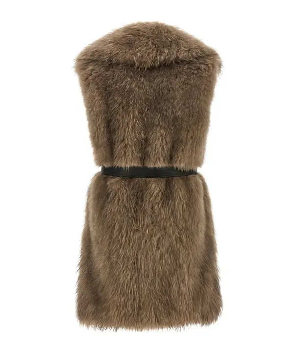 BLANCHA Tipping Vest With Shawl Collar And Belt