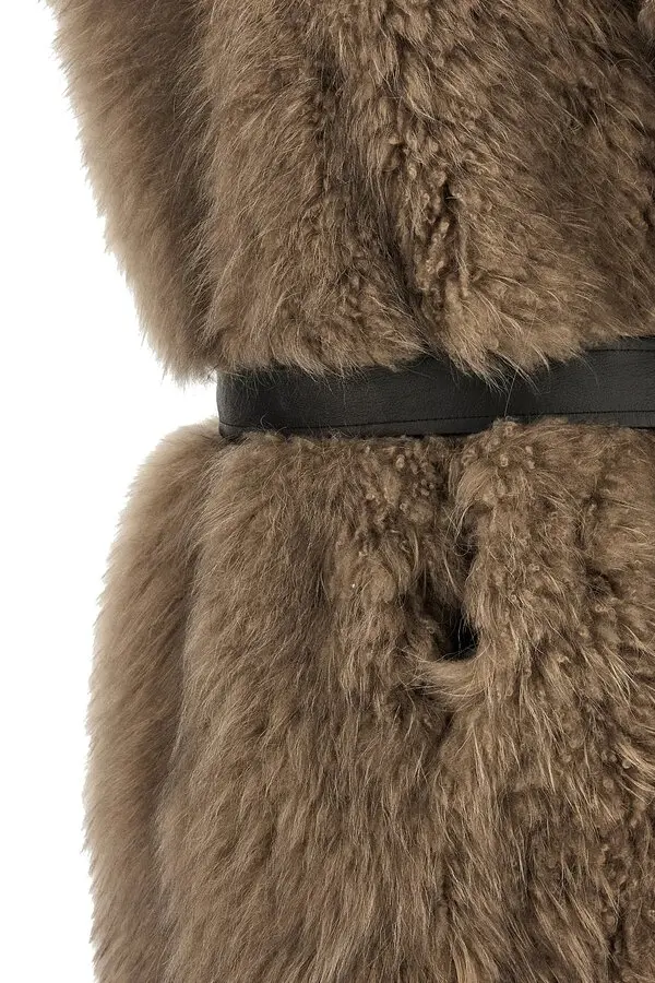 BLANCHA Tipping Vest With Shawl Collar And Belt