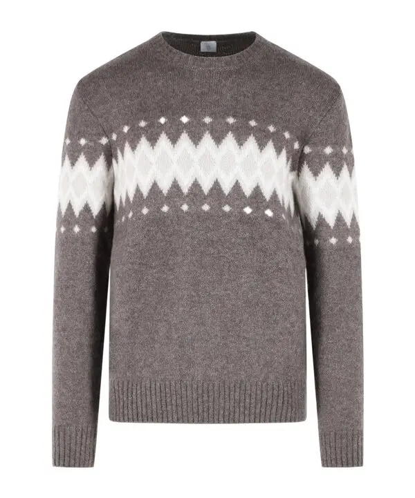 Eleventy Cashmere And Silk Blend Crew Neck Sweater