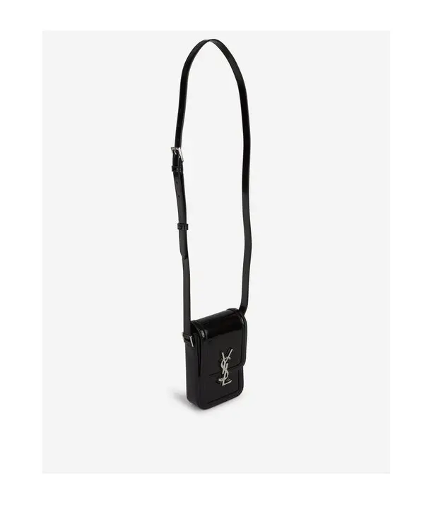 Saint Laurent Logo Plaque Foldover Top Shoulder Bag