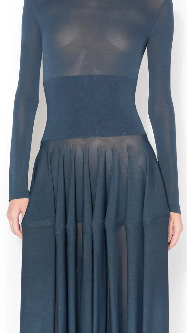Alaïa Peplum Viscose Dress