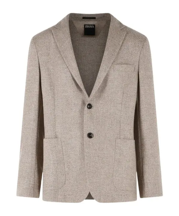 Zegna Single-breasted Patch-pocket Blazer