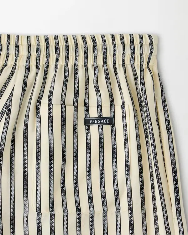 Versace Printed Silk Twill Pajama-style Pants