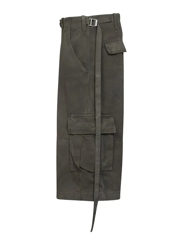 Fendi Mid-rise Wide-leg Bermuda Shorts With Doppio Punto Embroidery - Green