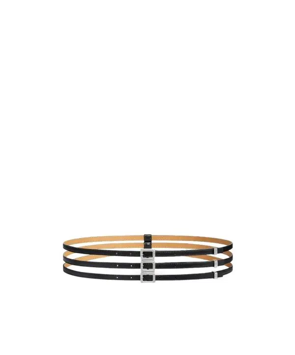 COURREGES Triple Ring Belt - Black