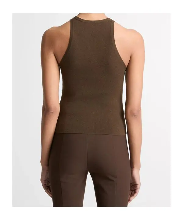 Vince Scoop-neck Ribbed Tank Top