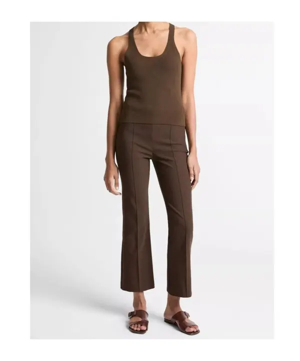 Vince Scoop-neck Ribbed Tank Top