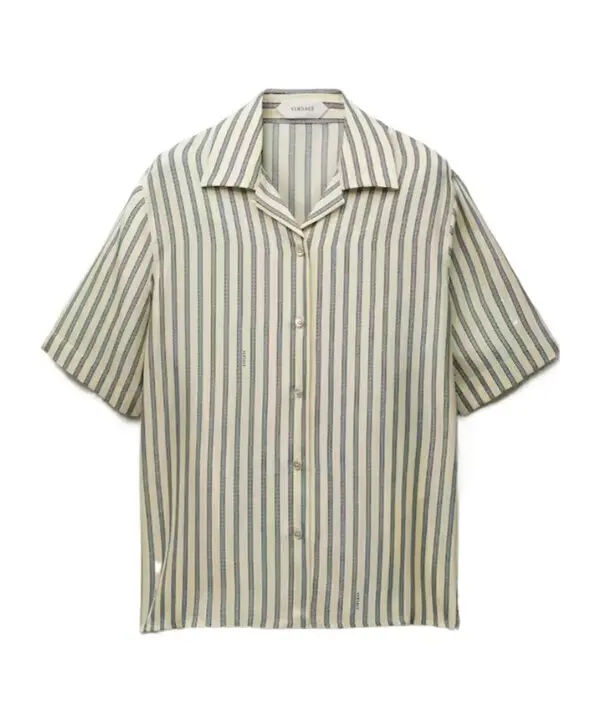 Versace Printed Silk Twill Shirt