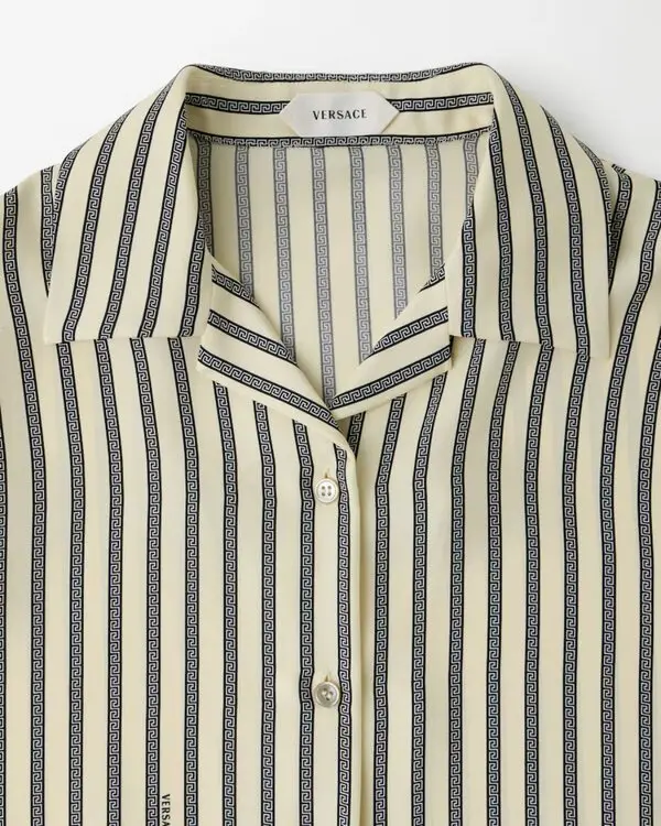 Versace Printed Silk Twill Shirt