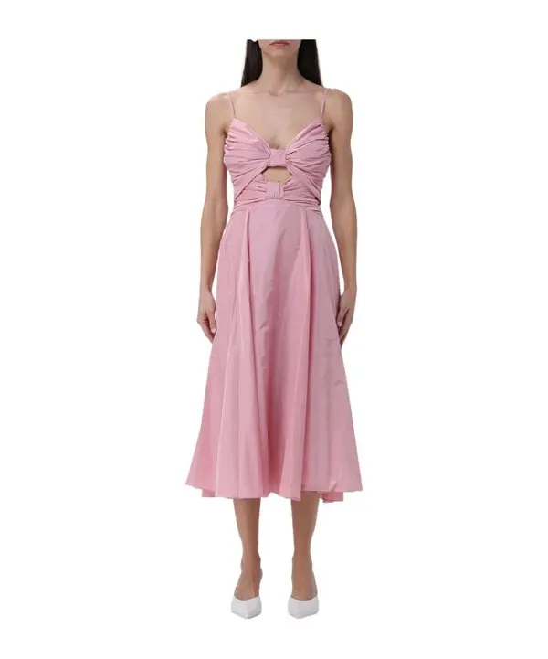 Staud Sleeveless Halterneck Cut Out Dress