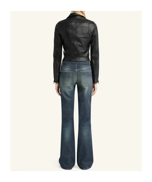 COURREGES Leather Zip-up Jacket With Logo Detail