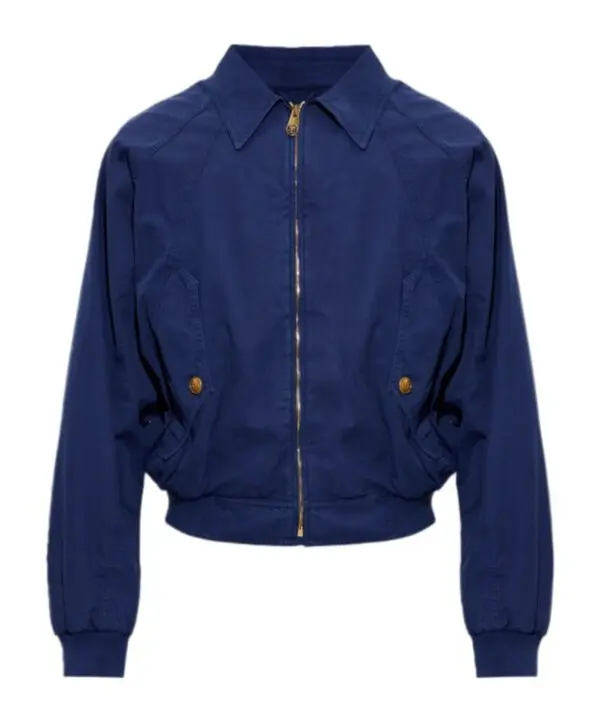 Versace Zip-up Bomber Jacket - Navy Blue