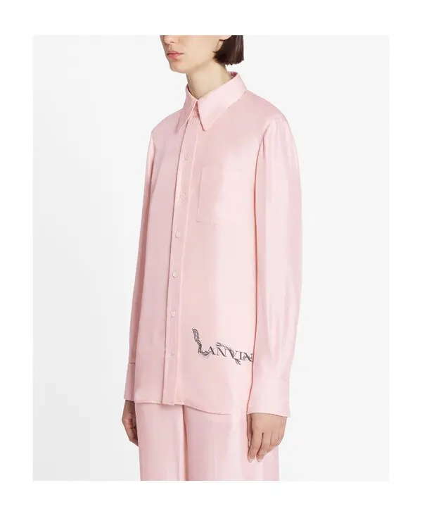 LANVIN Classic Fluid Shirt With Dragon Print