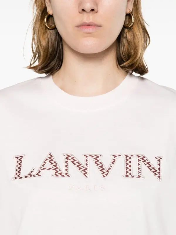 LANVIN Embroidered Logo T-shirt