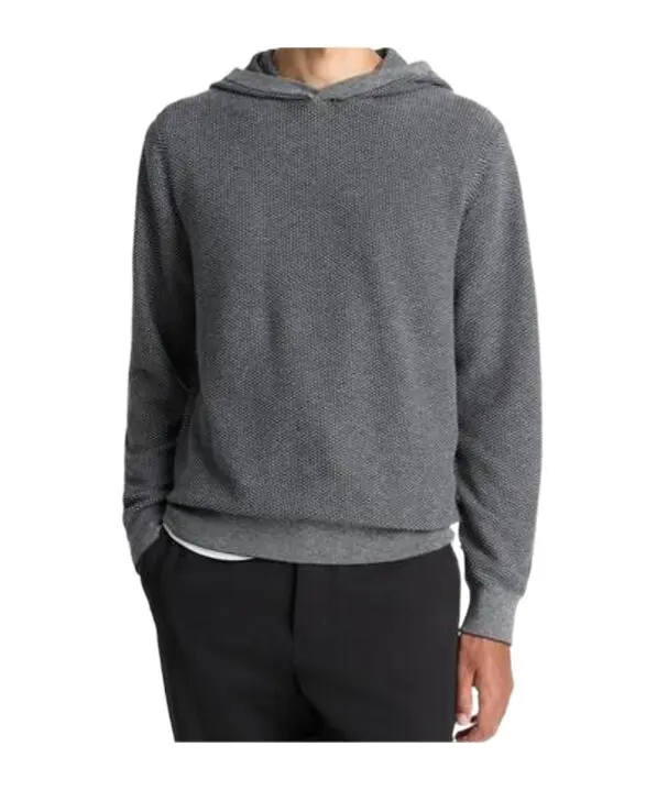 Vince Geometric Jacquard Knit Hoodie