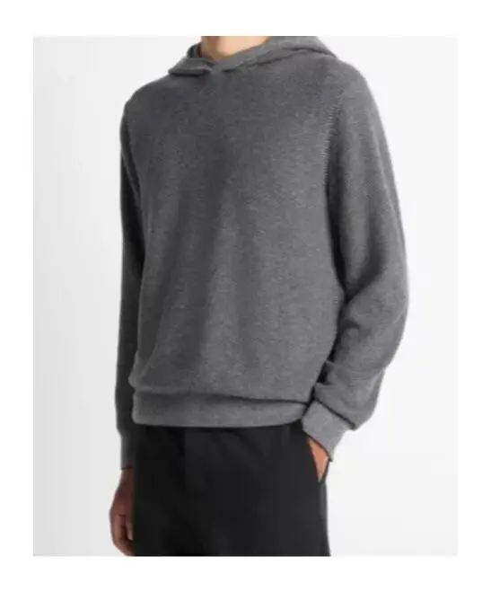 Vince Geometric Jacquard Knit Hoodie