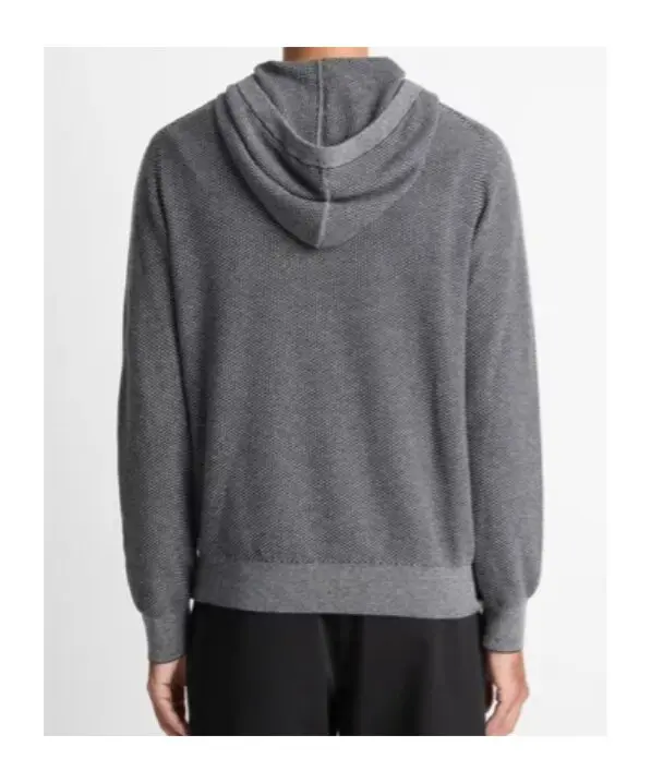 Vince Geometric Jacquard Knit Hoodie