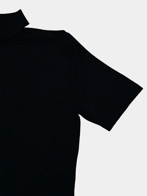 COURREGES Cut-out Merino Wool T-shirt