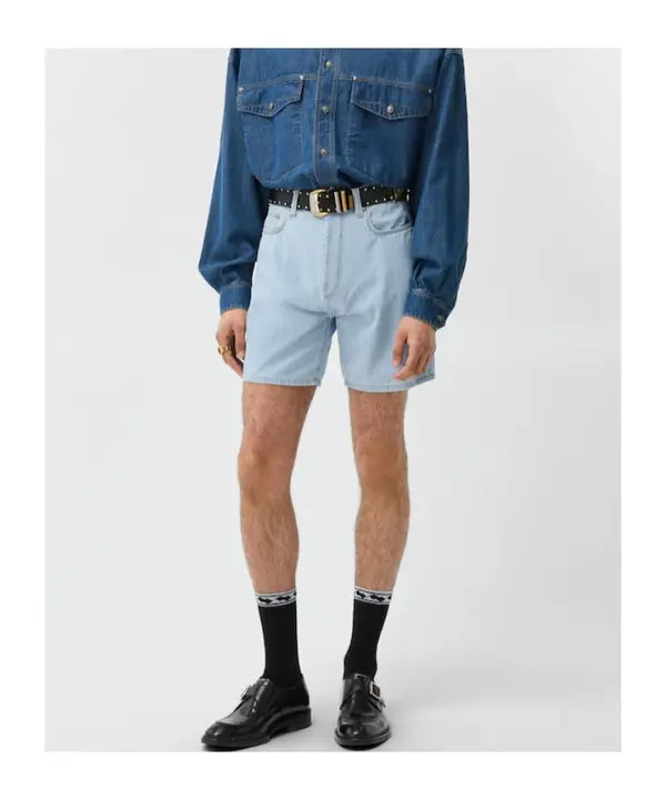 Versace Chambray Denim Shorts
