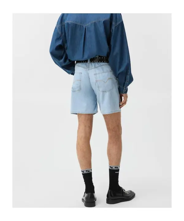 Versace Chambray Denim Shorts